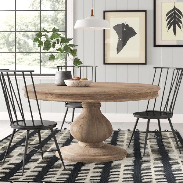 Birch Lane™ Dadeville 60'' Pine Solid Wood Pedestal Dining Table & Reviews | Wayfair